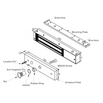 Electromaganetic Lock (EML-600-280B)